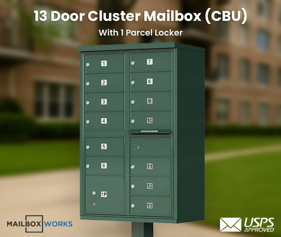 13 Door Cluster Mailboxes - Florence CBU Mailbox Units