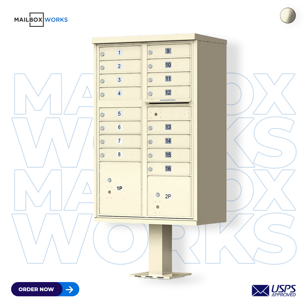 16 Door CBU Commercial Mailboxes by Florence Manfuacturing