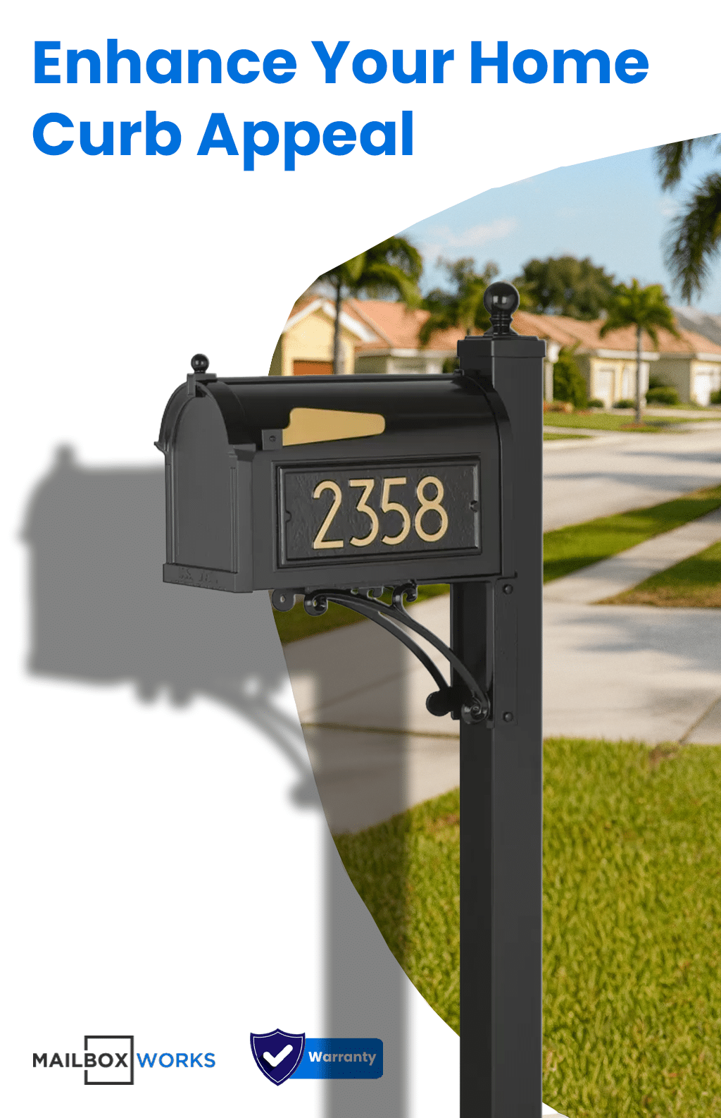 Whitehall Deluxe Capitol Mailbox & Post Package